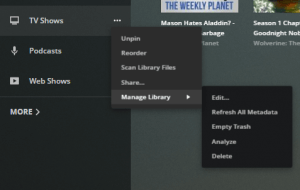 Library Actions | Plex Support