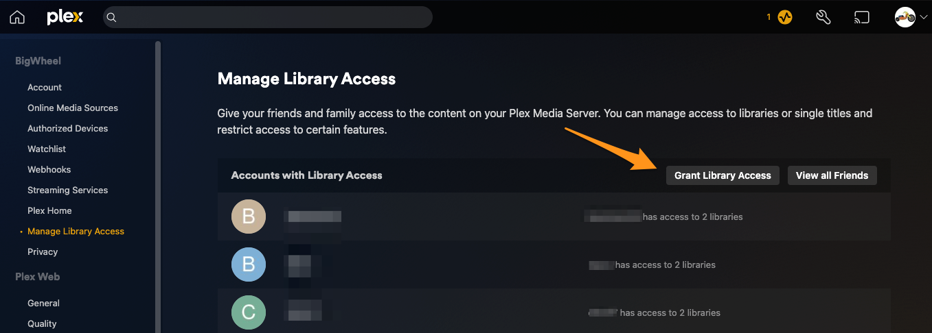 Managing Library Access | Plex Support