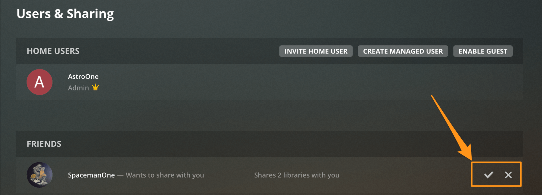 Creating and Managing Server Shares | Plex Support