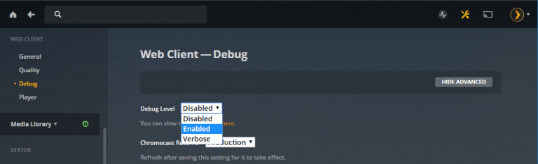 Plex Web App Logs | Plex Support