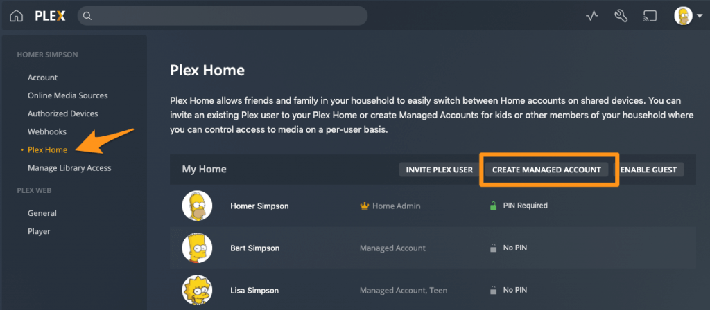 Managed Accounts | Plex Support