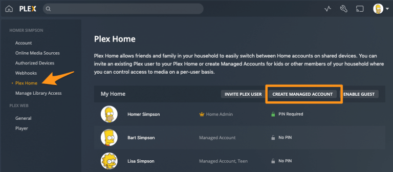 Managed Accounts | Plex Support