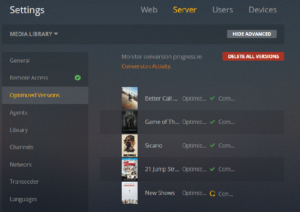 Example Media Optimizer Usage | Plex Support