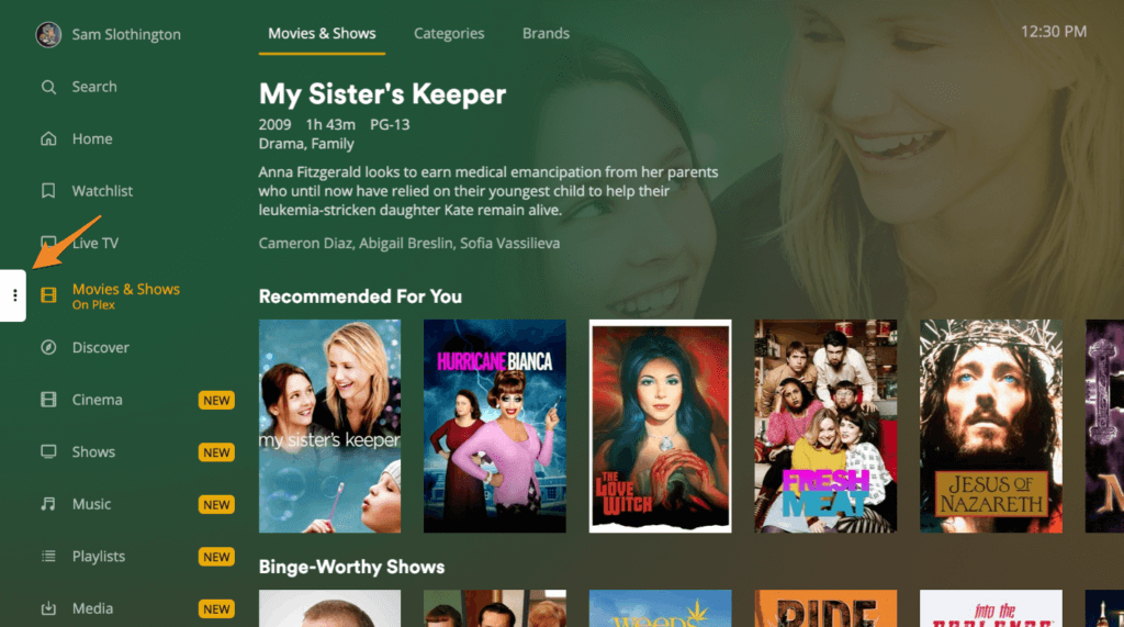 Customizing the Big Screen Apps | Plex Support