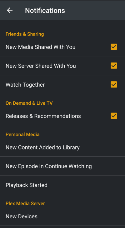 Push Notifications | Plex Support