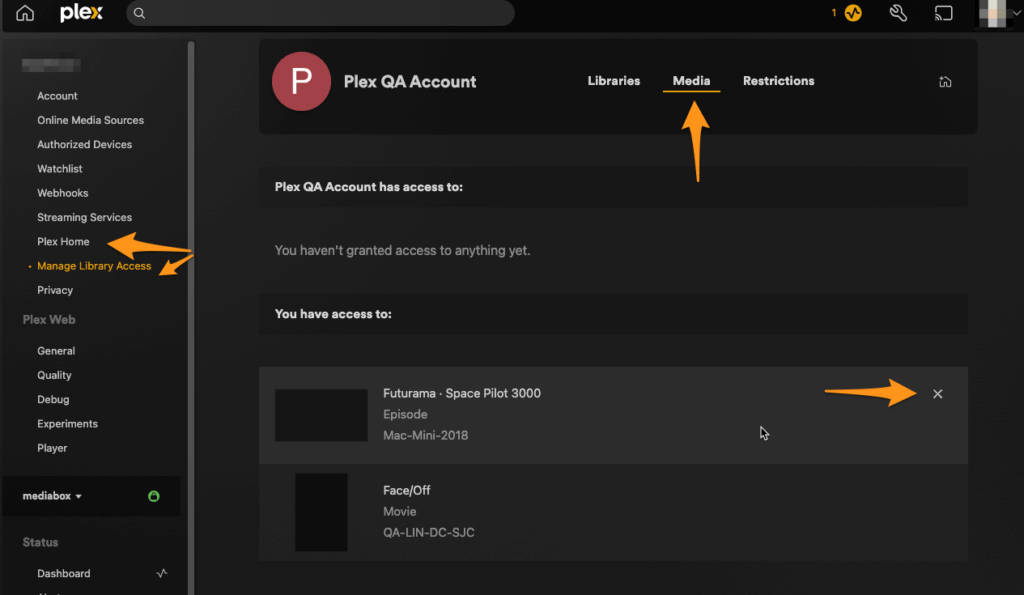 Single Item Access | Plex Support