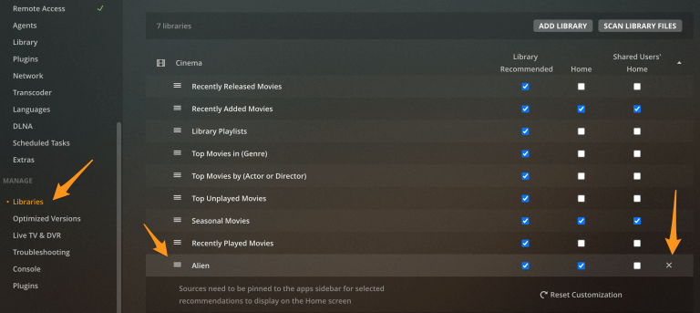 Manage Recommendations | Plex Support
