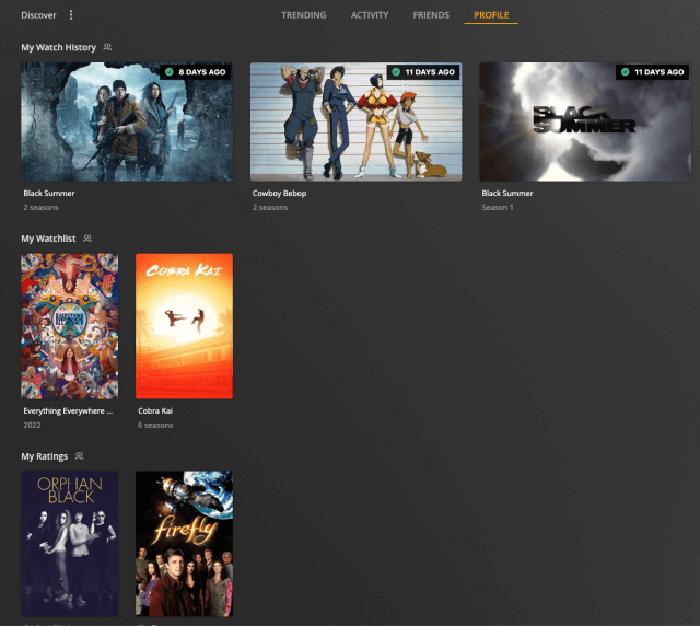 Profile | Plex Support