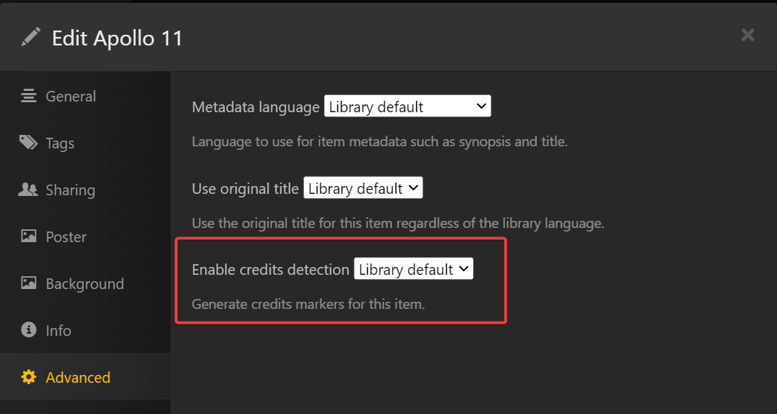 Credits Detection | Plex Support