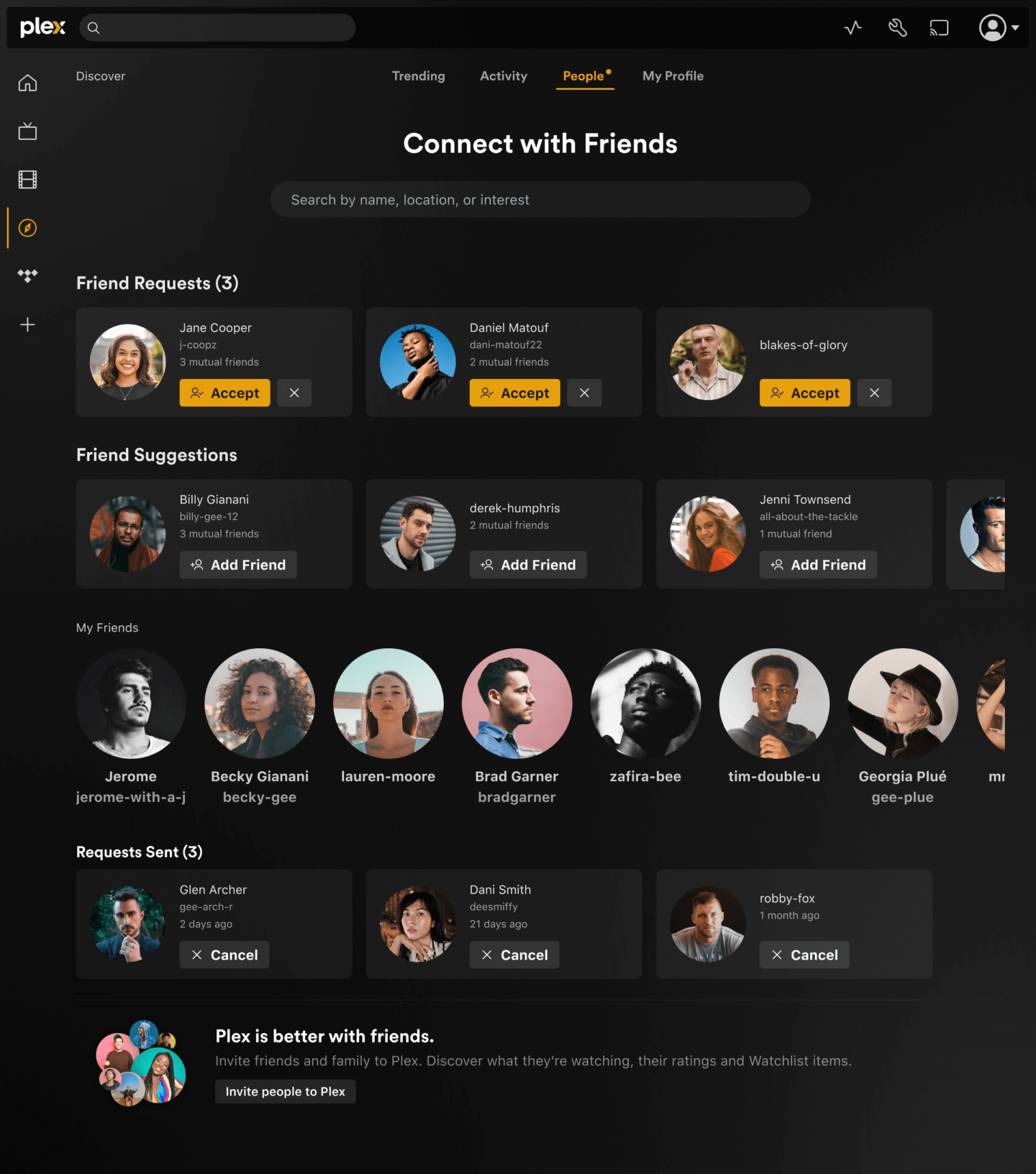 Friends/People | Plex Support